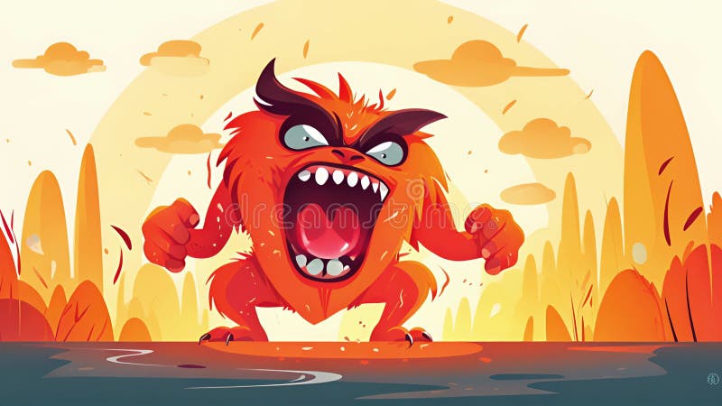 A Character with Anger Issues Visualizes Their Stock Video - Video of ...