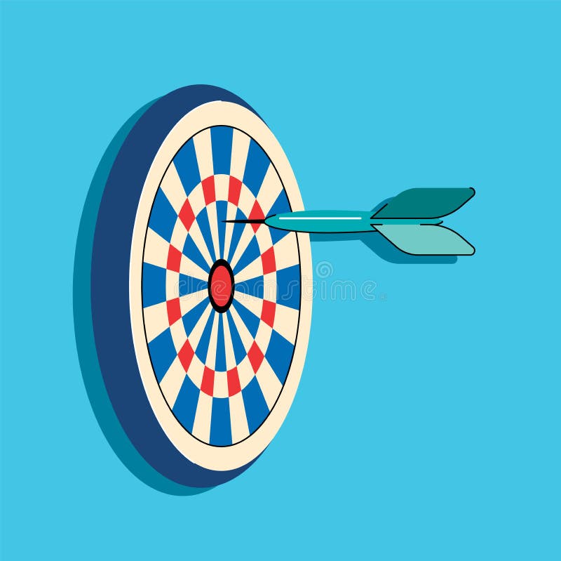 Darts and Darts Board Vector Illustration Stock Vector - Illustration ...
