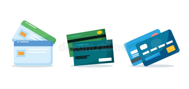Debit Card Cartoon Isolated Vector Illustration Stock Vector ...