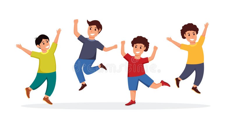 Cartoon Boy Movements Stock Illustrations – 169 Cartoon Boy Movements ...