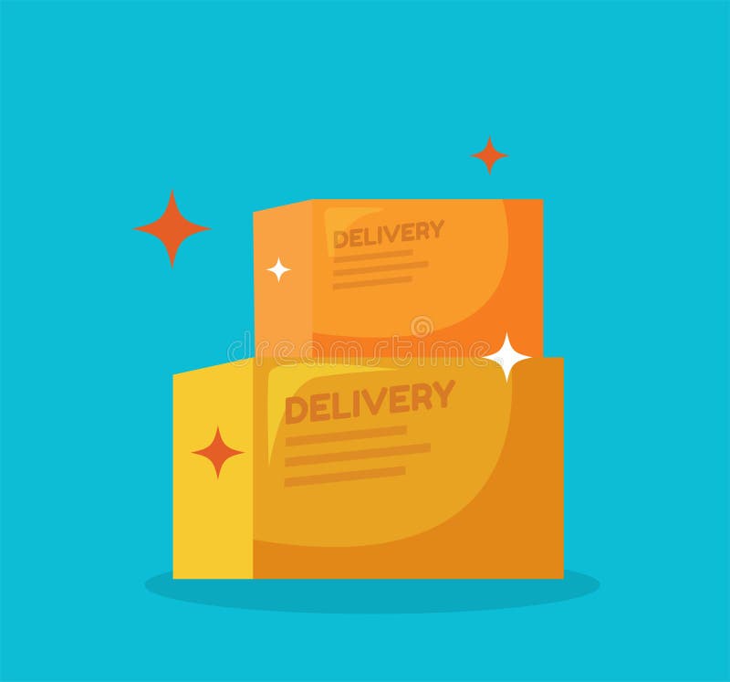 Delivery Box Element for Delivery Concept Vector Illustration Stock ...
