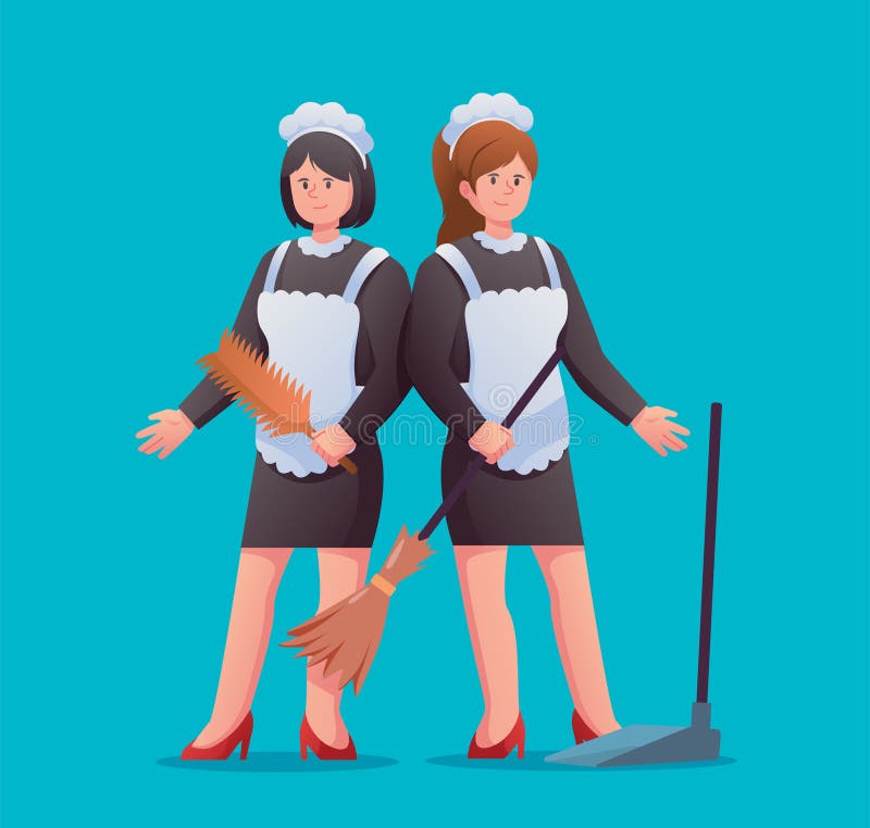Black Woman Maid Uniform Stock Illustrations – 370 Black Woman Maid ...