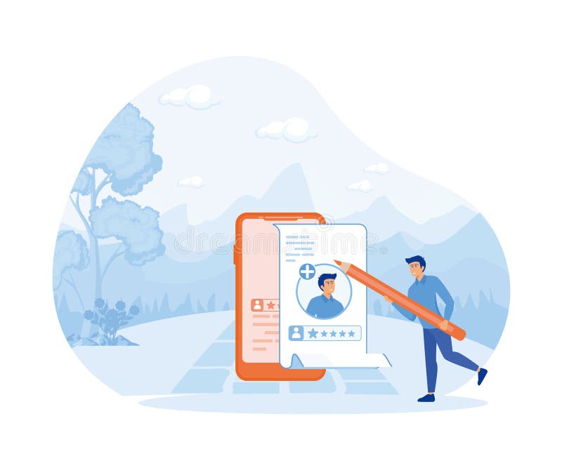 Character Applying for Work Position. Job Recruitment Process Concept ...