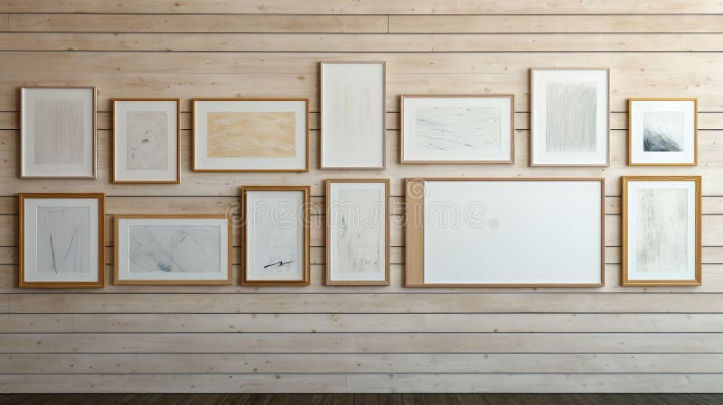 Character Art Gallery Wall Blank Stock Illustration - Illustration of ...