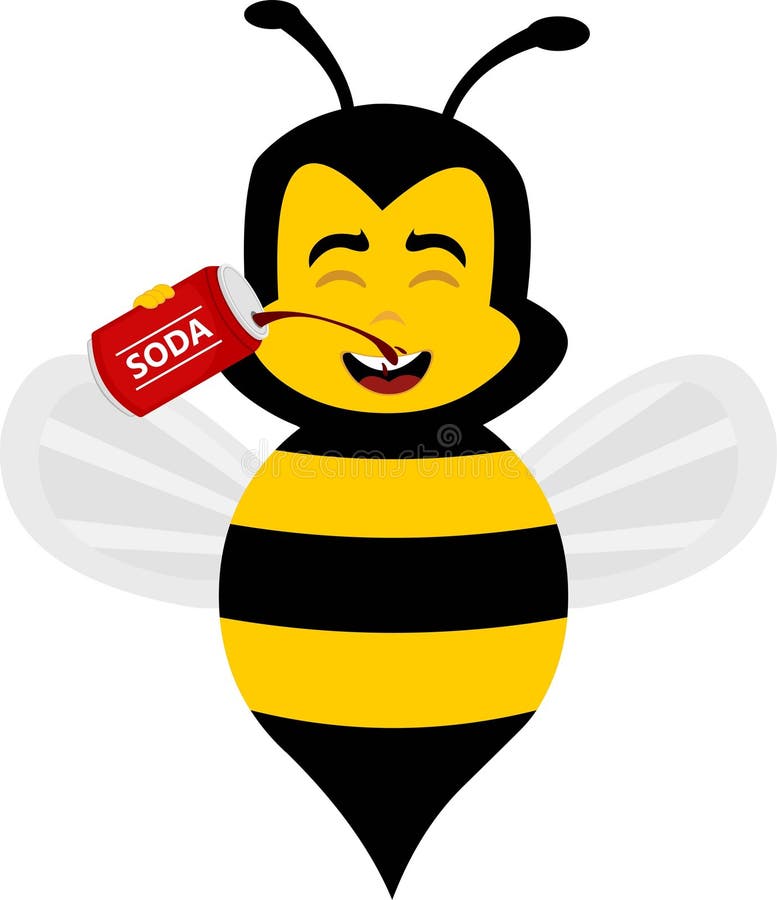 Character Bee Bug Cartoon Drink Container Beverage Soda Cola Stock ...