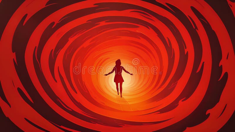 A Character Being Pulled into a Swirling, Hypnotic Stock Video - Video ...