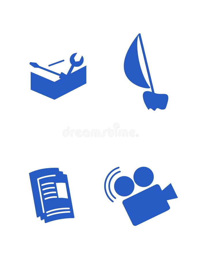 Character blue icons stock illustration. Illustration of holidays - 5597893