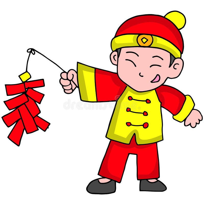 Character of Boy with Firecracker Stock Vector - Illustration of guide ...