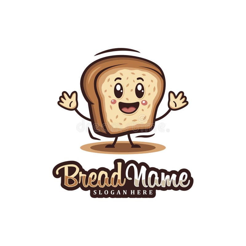 Character Bread Logo Design Concept Vector. Creative Bread Food Logo ...