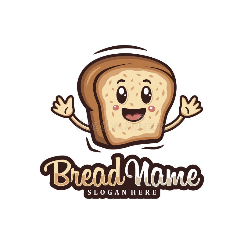 Character Bread Logo Design Concept Vector. Creative Bread Food Logo Design Template Stock ...