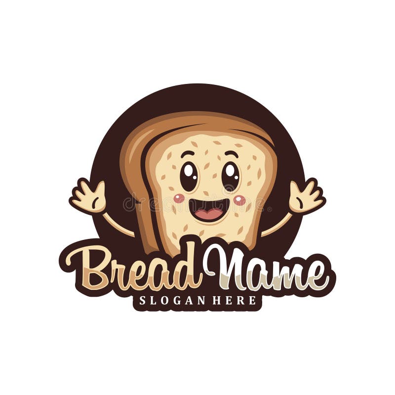 Character Bread Logo Design Concept Vector. Creative Bread Food Logo ...