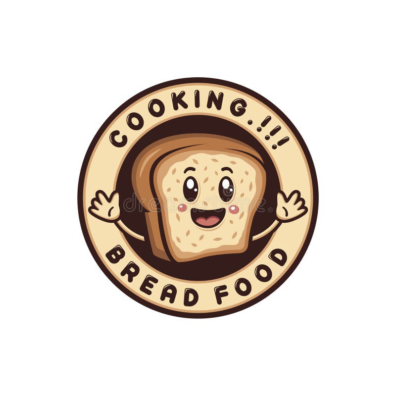 Character Bread Logo Design Concept Vector. Creative Bread Food Logo ...