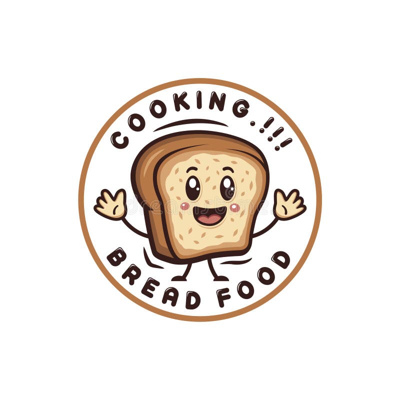 Character Bread Logo Design Concept Vector. Creative Bread Food Logo ...