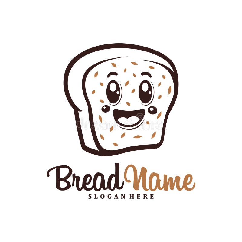 Character Bread Logo Design Concept Vector. Creative Bread Food Logo ...