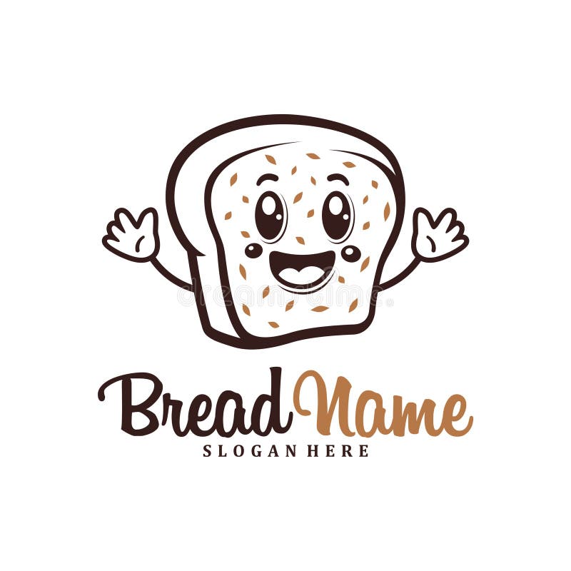 Character Bread Logo Design Concept Vector. Creative Bread Food Logo ...