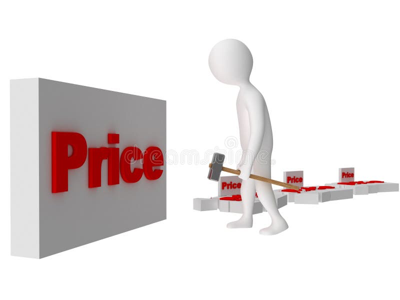 Character broke the price stock illustration. Illustration of break ...