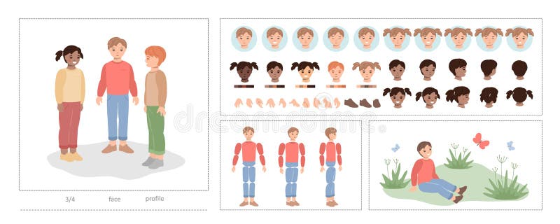 Character Builder or Character Creation Kit - Kids. a Set for Creating ...