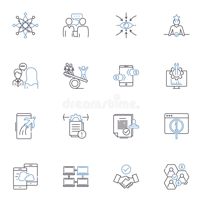 Character Building Line Icons Collection. Integrity, Empathy ...