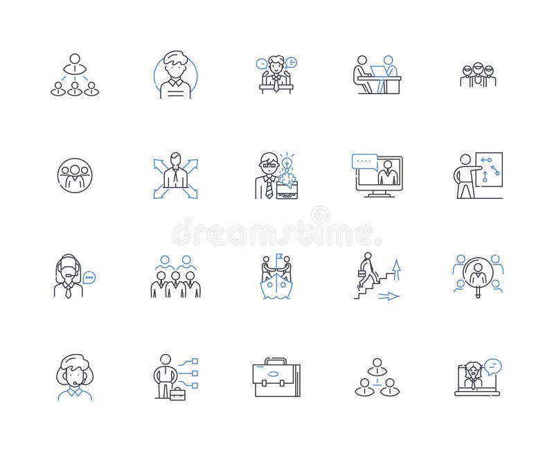 Character Building Line Icons Collection. Integrity, Perseverance ...