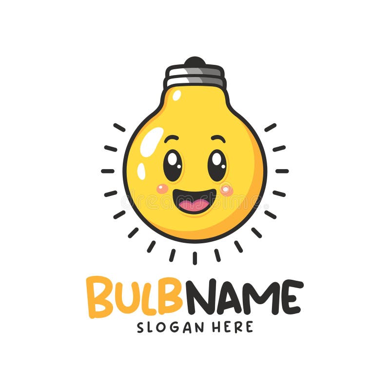 Character Bulb Logo Design Concept Vector. Creative Bulb Logo Design ...