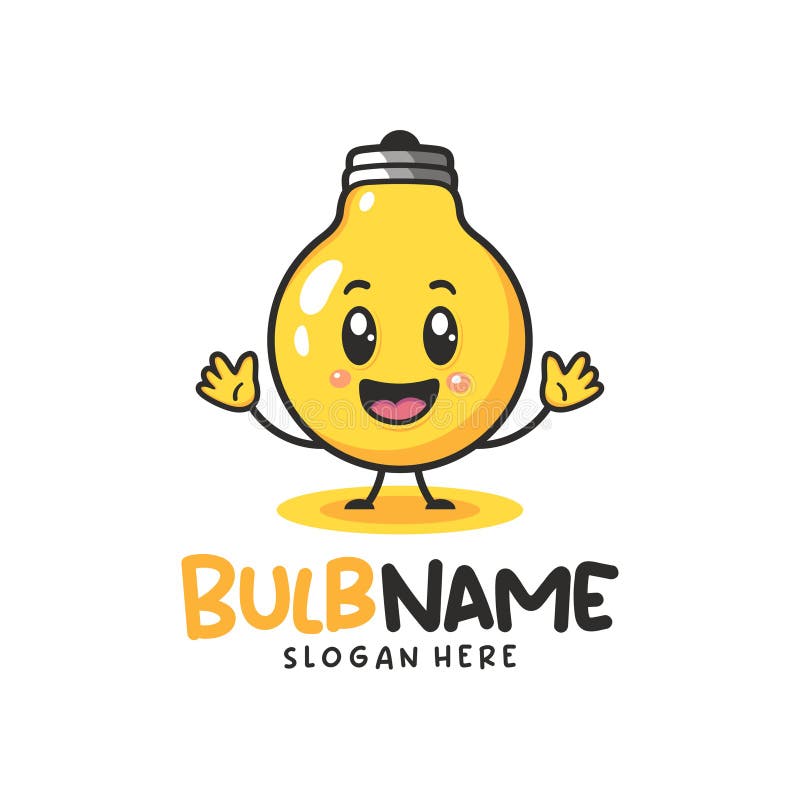 Character Bulb Logo Design Concept Vector. Creative Bulb Logo Design ...