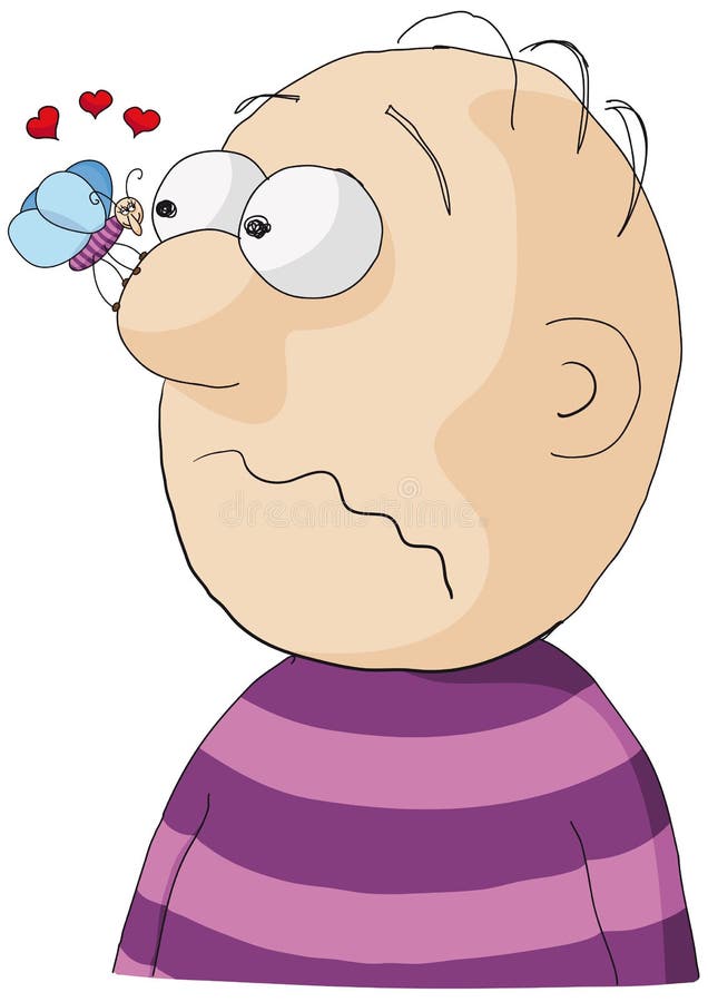 Funny Cartoon Illustration Man Mooning, Give Moon Stock Illustration ...