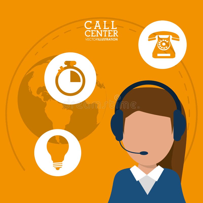 Call Center Agent Character Stock Vector - Illustration of cartoon ...