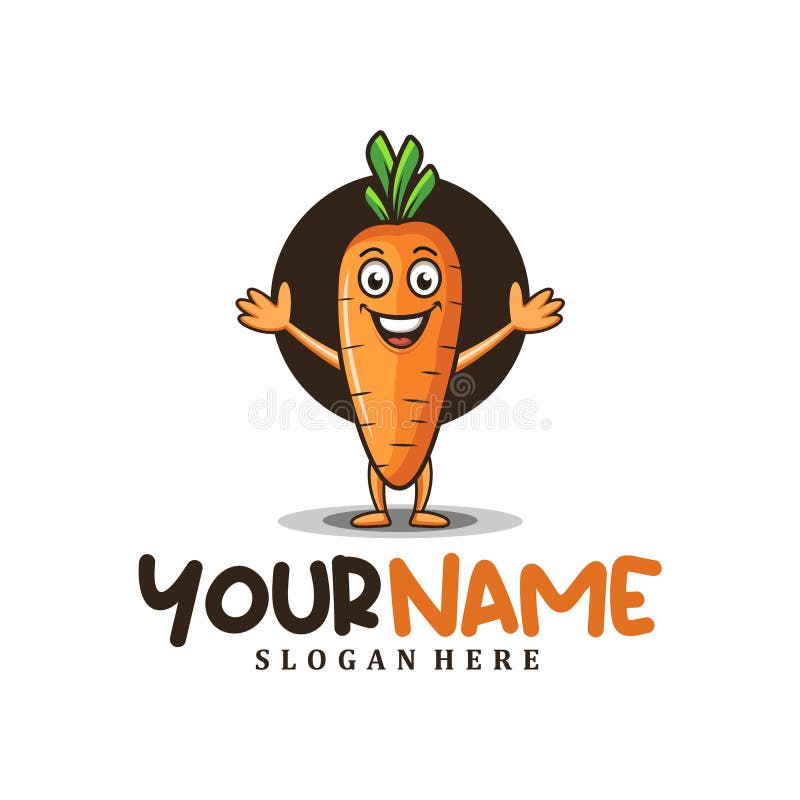 Character Carrot Logo Design Concept Vector. Creative Carrot Logo ...