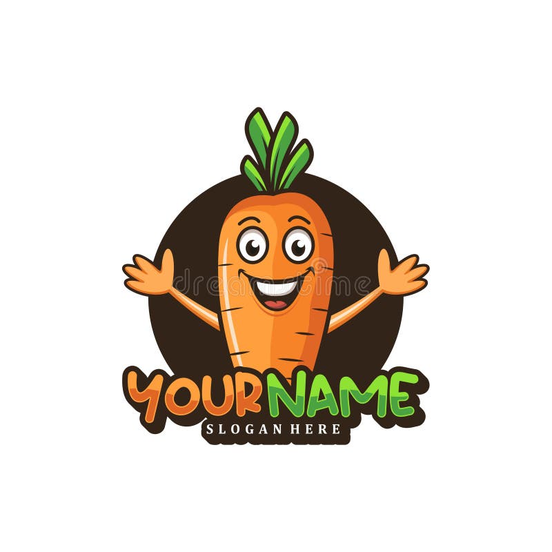 Character Carrot Logo Design Concept Vector. Creative Carrot Logo ...