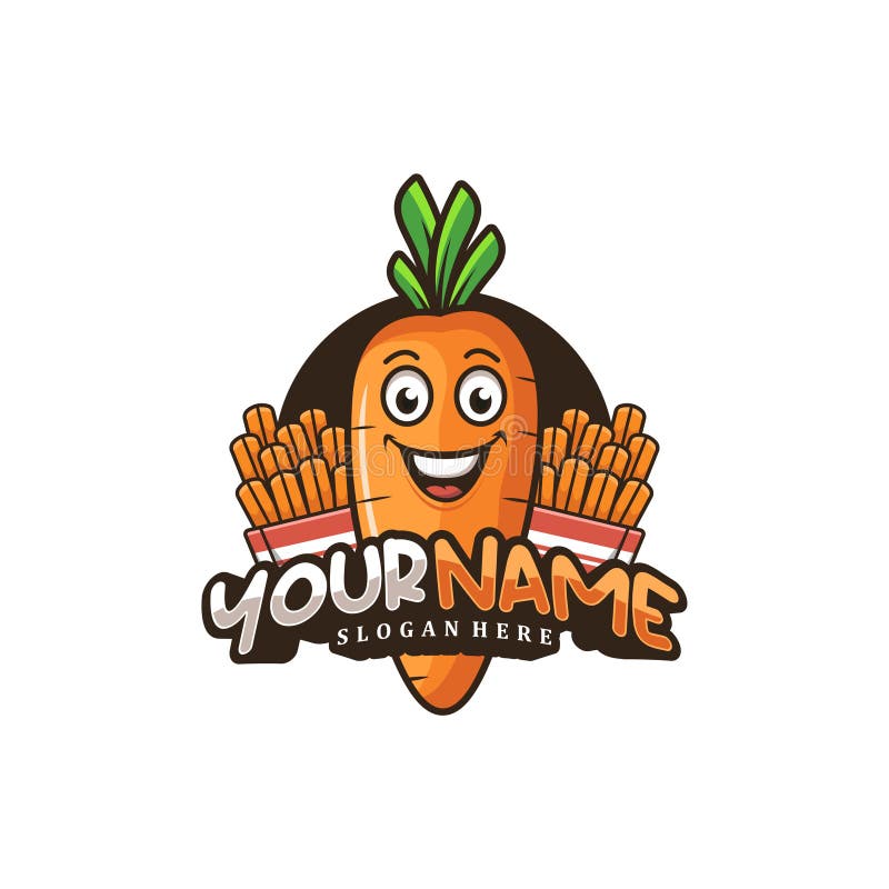 Character Carrot Logo Design Concept Vector. Creative Carrot Logo ...