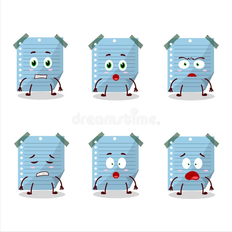 Scared notes cartoon stock illustration. Illustration of scare - 49199547