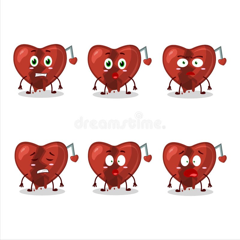Scared Cartoon Heart Stock Illustrations – 569 Scared Cartoon Heart ...