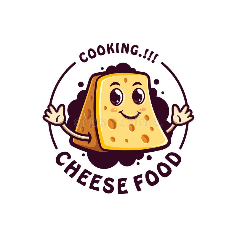 Character Cheese Logo Design Concept Vector. Creative Cheese Food Logo ...