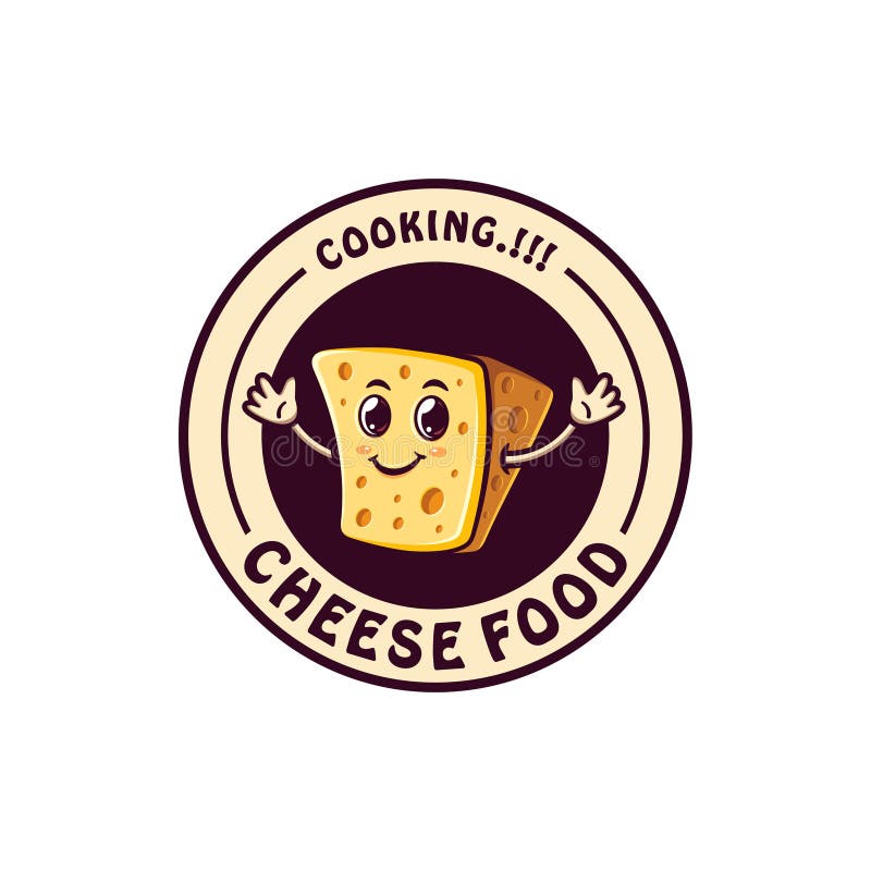 Character Cheese Logo Design Concept Vector. Creative Cheese Food Logo ...