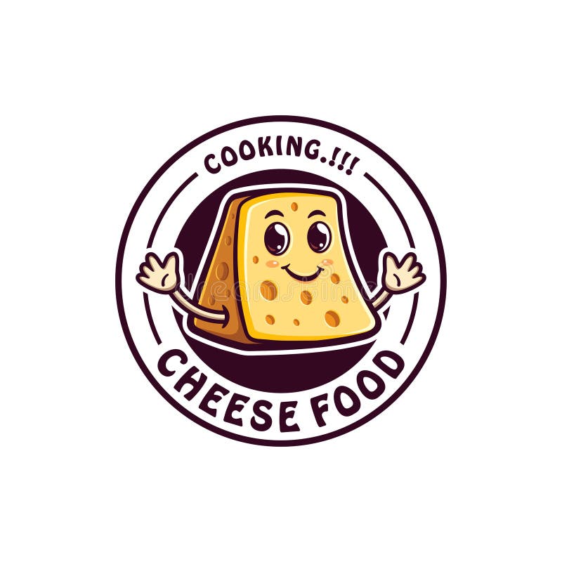 Character Cheese Logo Design Concept Vector. Creative Cheese Food Logo ...