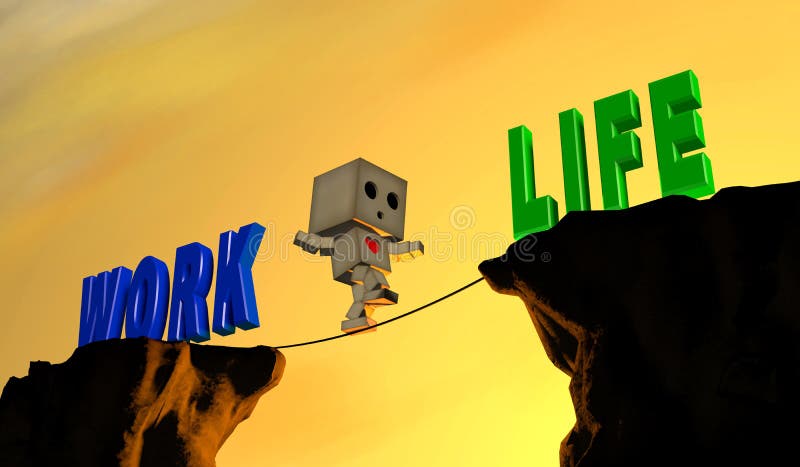 The Character is Climbing a Rope on a High Place. To Cross To a Better ...