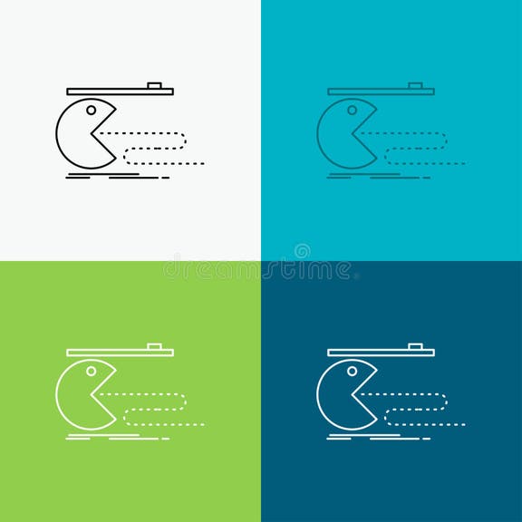 Character, Computer, Game, Gaming, Pacman Icon Over Various Background ...