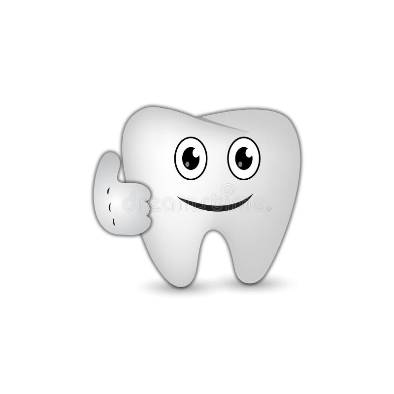 Character 3d Tooth Vector Illustration Logo Stock Vector - Illustration ...