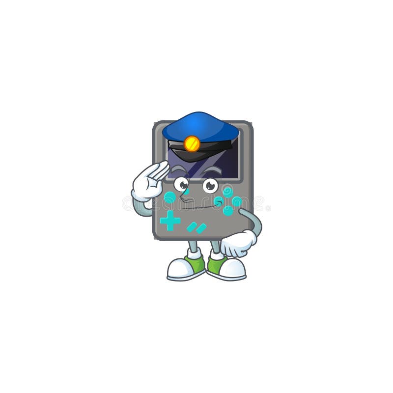 A Character Design of Game Console Working As a Police Officer Stock ...