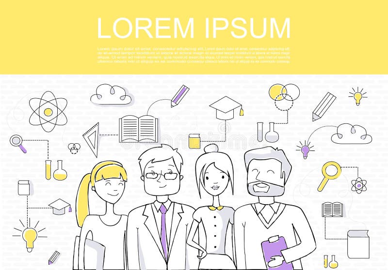 Character Design Set Line Icons Stock Vector - Illustration of face ...