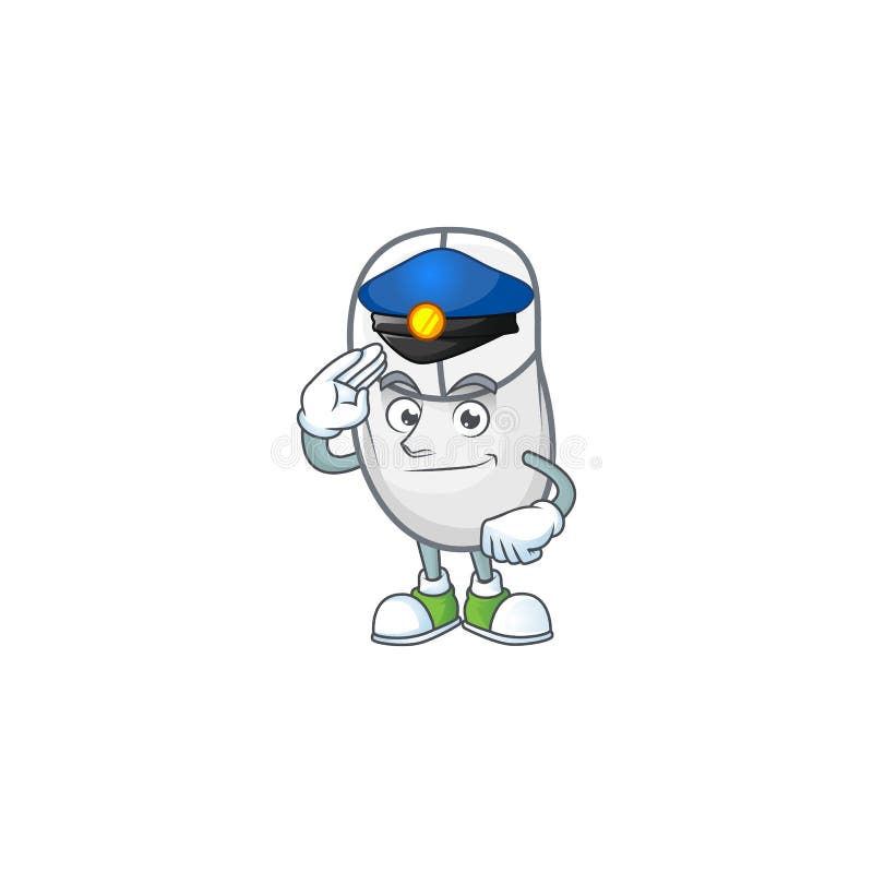 A Character Design of White Mouse Working As a Police Officer Stock ...