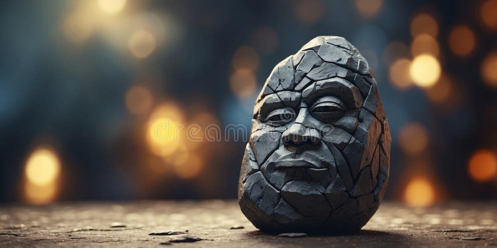 A Character Designed To Look Like a Rock. Stock Photo - Image of magma ...