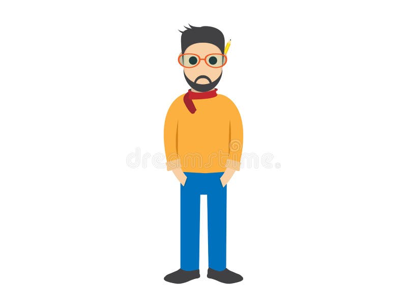 Character of Designer Style Cartoon Vector Character Model Stock ...
