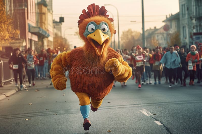 Turkey Run Marathon Runner Poster Stock Illustration - Illustration of ...