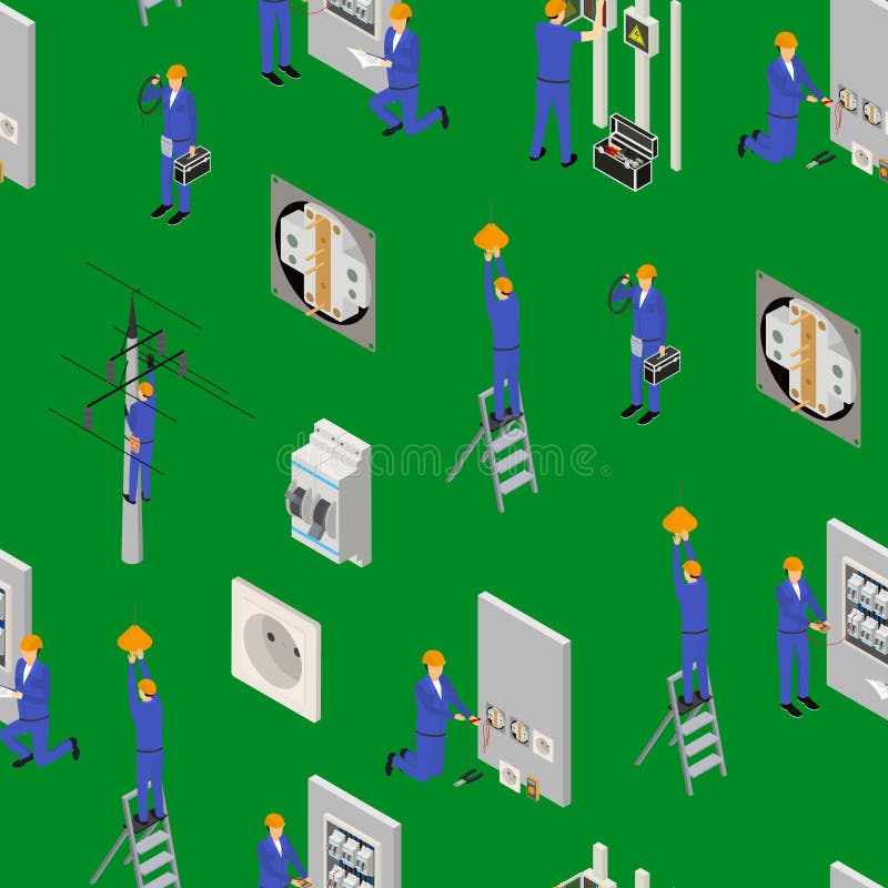 Electrician Pattern Stock Illustrations – 1,068 Electrician Pattern ...