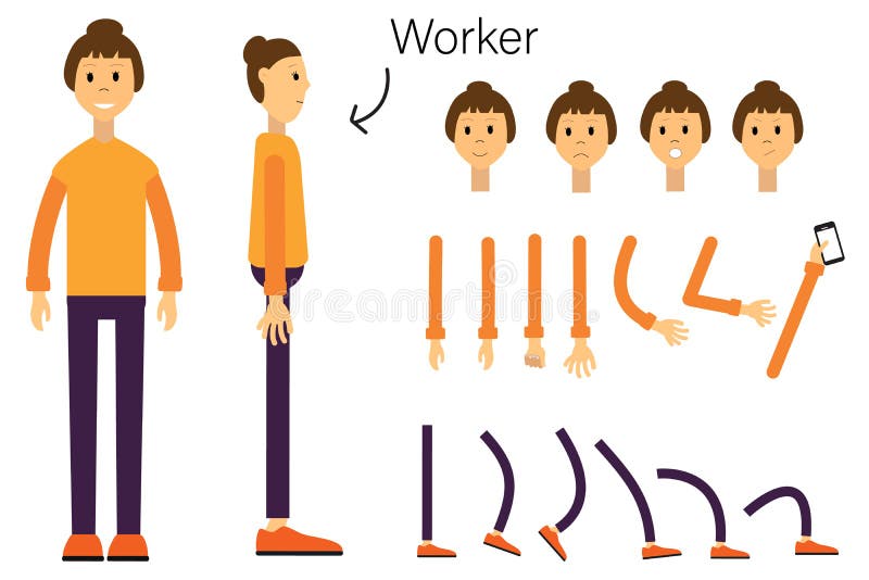 The Character of the Employee. the Character is Ready for Animation ...