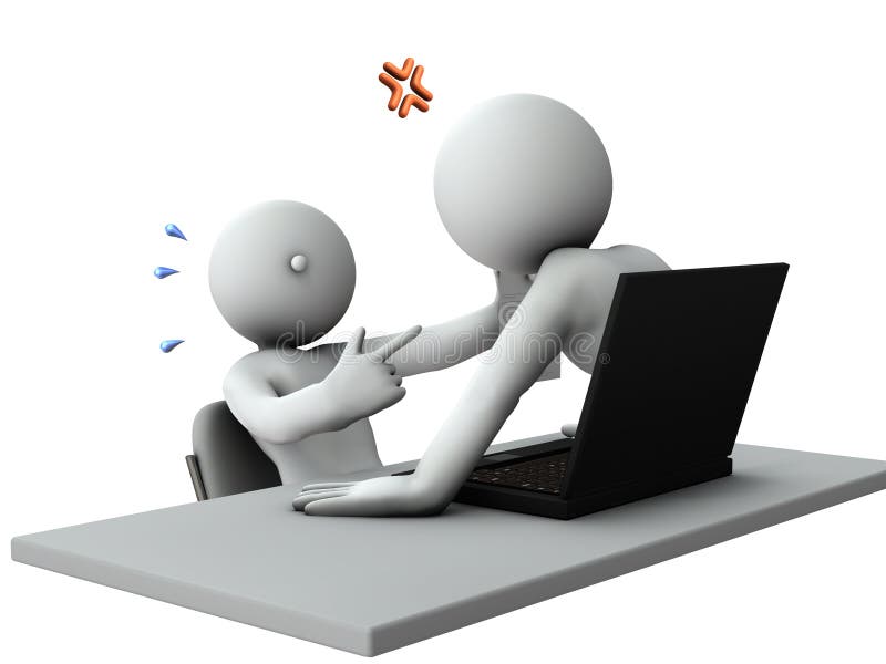 The Character is Excessively Interfered with Even in Remote Work. Stock ...