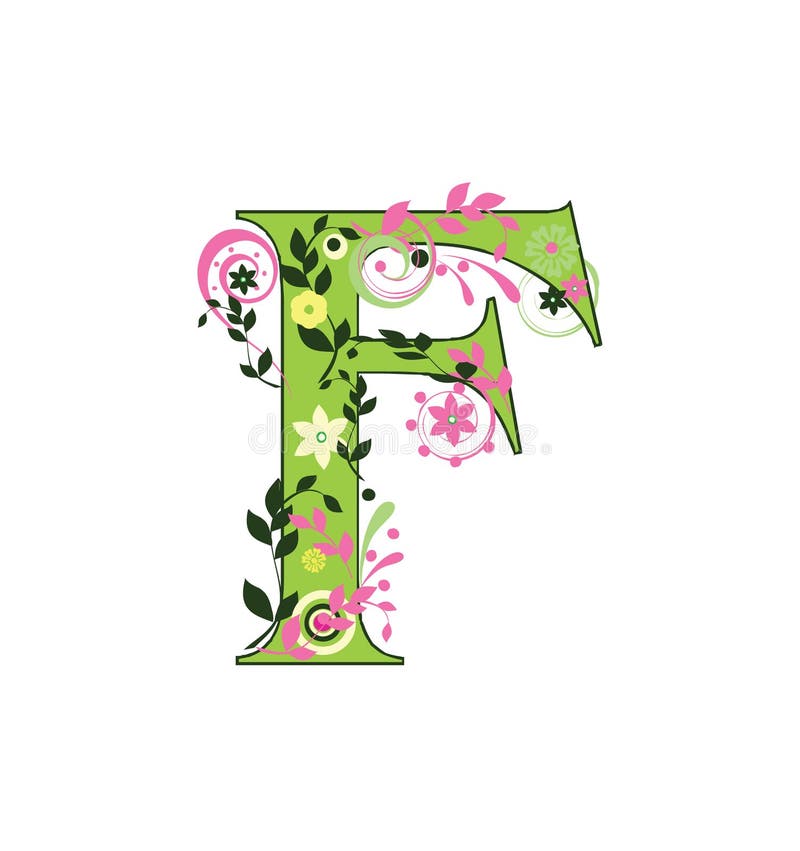 Character F stock vector. Illustration of swirl, element - 6986835