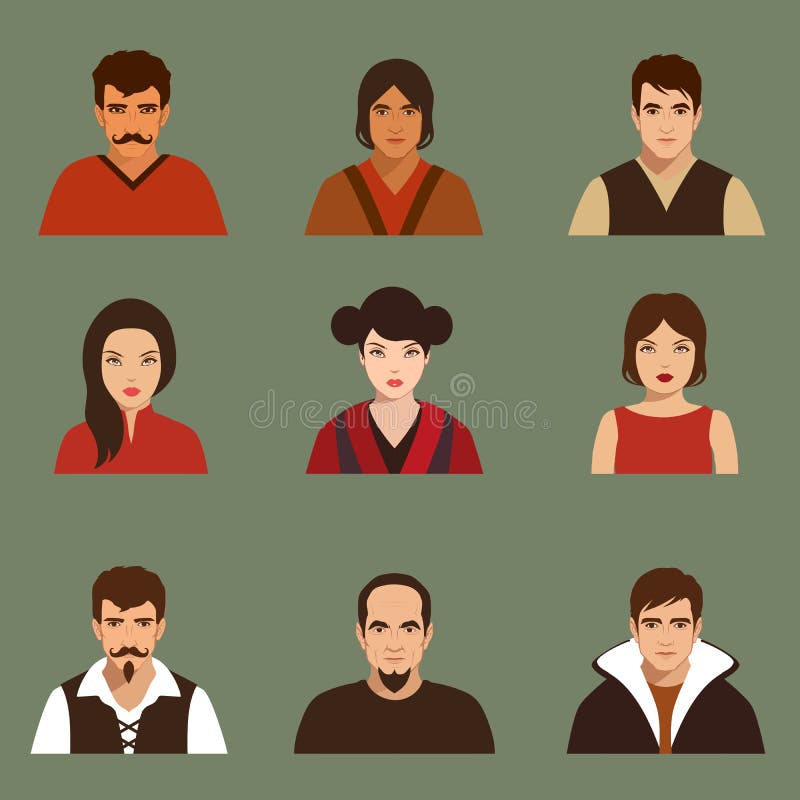 Character face vector stock vector. Illustration of style - 50439241