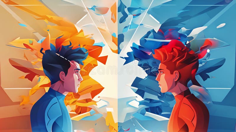 The Character is Faced with a Dilemma, and a Split Stock Video - Video ...